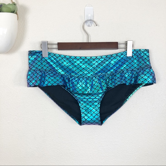 Disney | Swim | Disney Little Mermaid Scale Ruffle Bikini Bottom | Poshmark